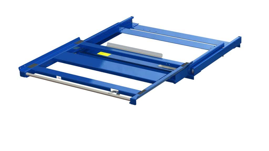 Pull-out unit for pallet rack with 100% extension ,600 kg load capacity ...