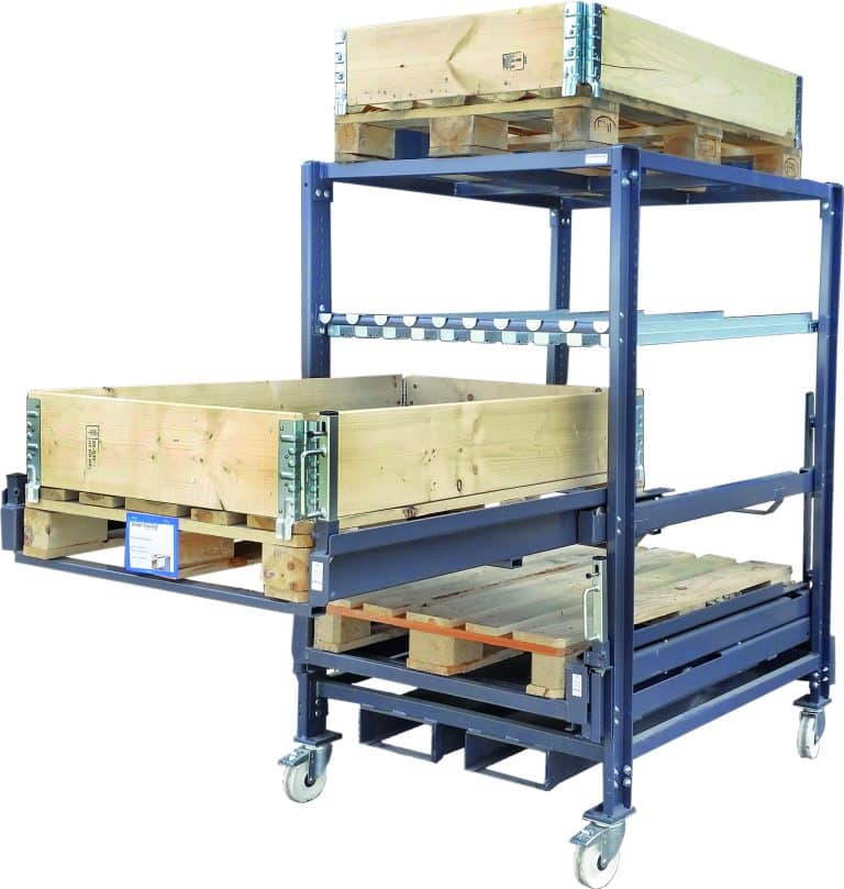 21 313-1 Mobile pallet units MPU 300 kg 70% extendable with 3 ...